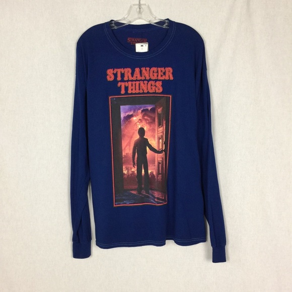 Stranger Things | Shirts | Stranger Things Longsleeve Blue Tshirt ...